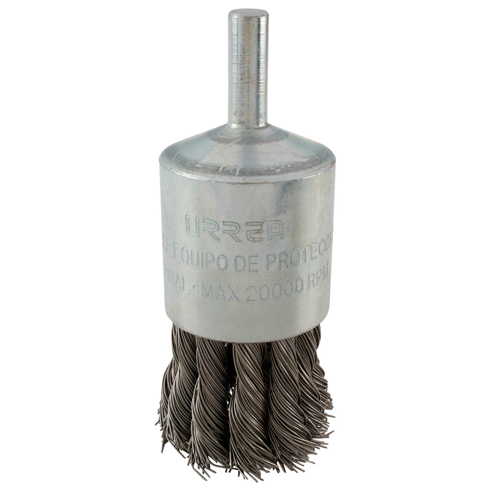 C837 Carda copa trenzada alambre fino 1-1/8" x 0.35 mm con zanco 1/4 ...